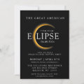 Black 2024 Total Solar Eclipse Viewing Party Invi Invitation | Zazzle