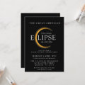 Black 2024 Total Solar Eclipse Viewing Party Invi Invitation | Zazzle