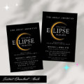 Black 2024 Total Solar Eclipse Viewing Party Invi Invitation | Zazzle