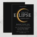 Black 2024 Total Solar Eclipse Viewing Party Invitation | Zazzle