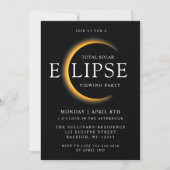 Black 2024 Total Solar Eclipse Viewing Party Invitation | Zazzle
