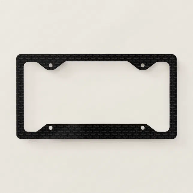 Black 3D mesh License Plate Frame | Zazzle