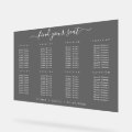 Black Acrylic Table Seating Chart For Wedding | Zazzle