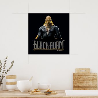 Black Adam Character and Name Graphic Poster | Zazzle