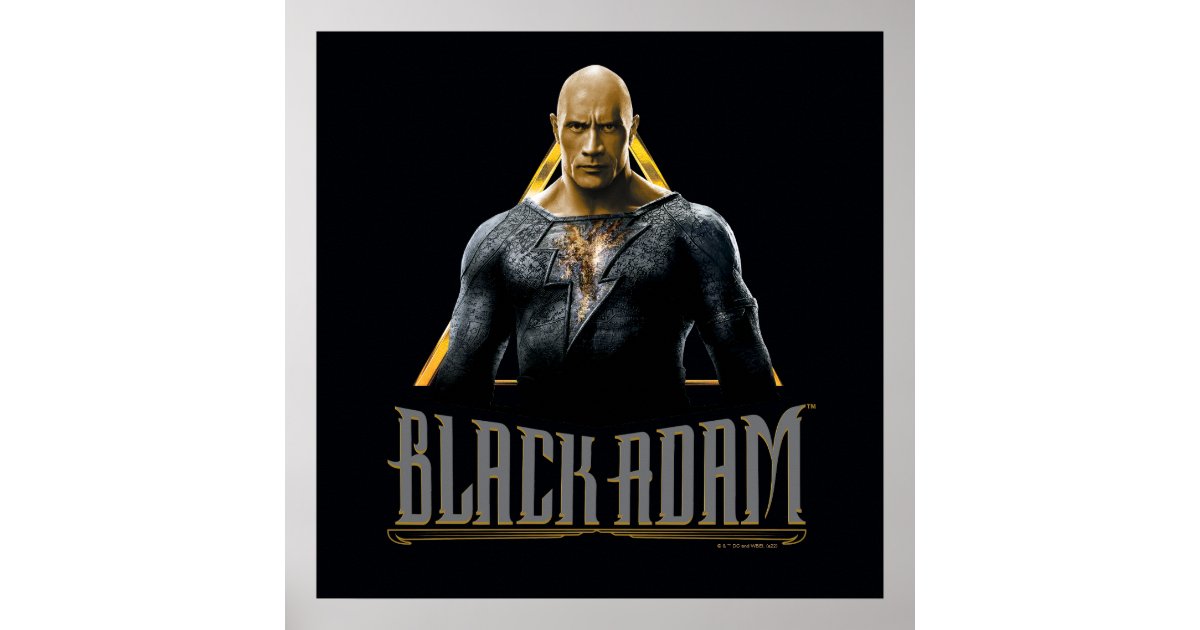 Black Adam Character and Name Graphic Poster | Zazzle