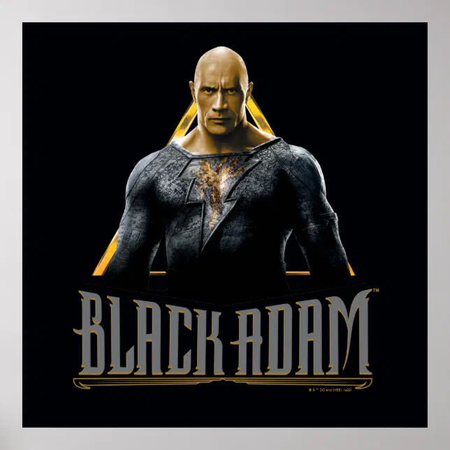 Black Adam Character and Name Graphic Poster | Zazzle