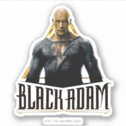 Black Adam Character and Name Graphic Sticker | Zazzle