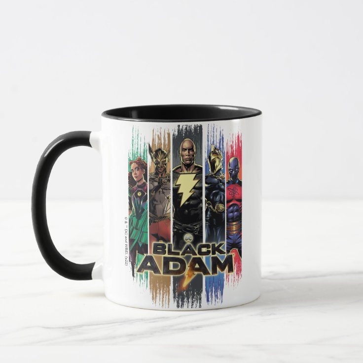 Black Adam Characters In Stripes Graphic Mug | Zazzle