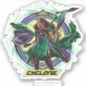 Black Adam | Cyclone Character Graphic Sticker | Zazzle