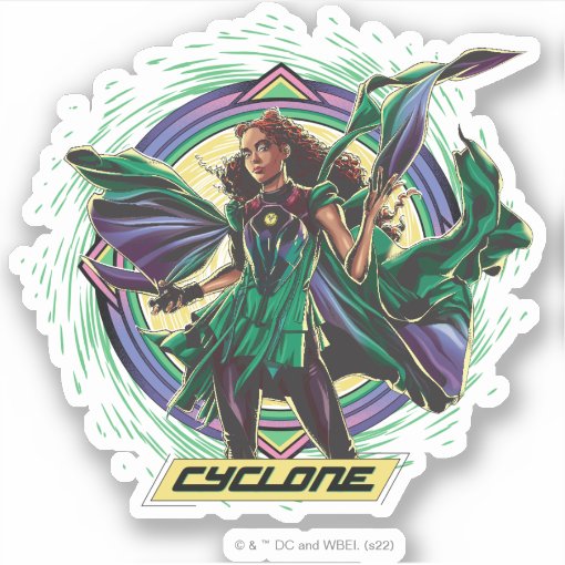 Black Adam | Cyclone Character Graphic Sticker | Zazzle