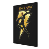 Black Adam Lightning Bolt Character Illustration Canvas Print | Zazzle