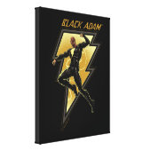 Black Adam Lightning Bolt Character Illustration Canvas Print | Zazzle