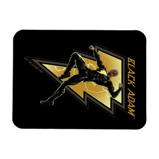 Black Adam Lightning Bolt Character Illustration Magnet | Zazzle