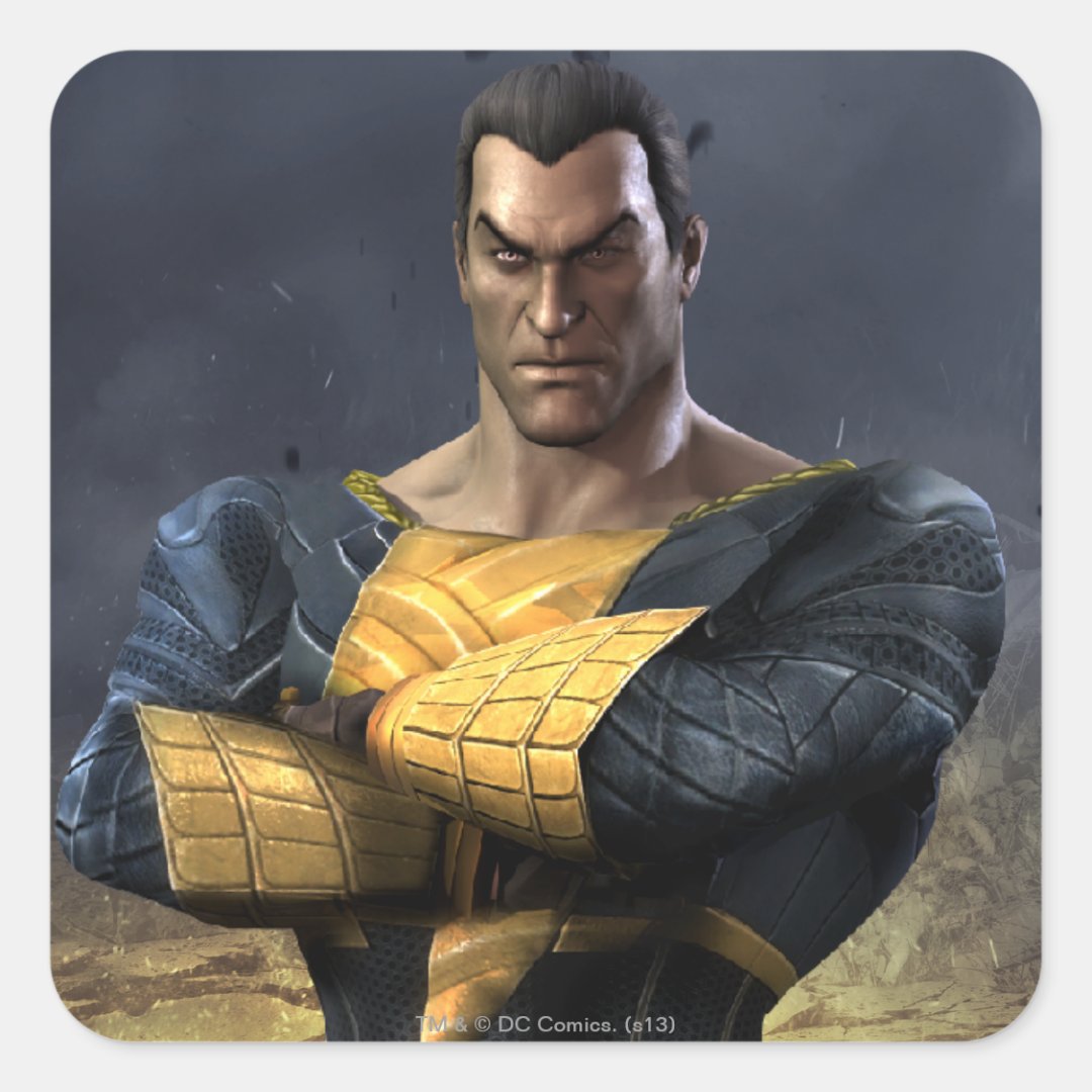 Black Adam Square Sticker | Zazzle