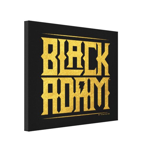 Black Adam Stacked Name Graphic Canvas Print | Zazzle