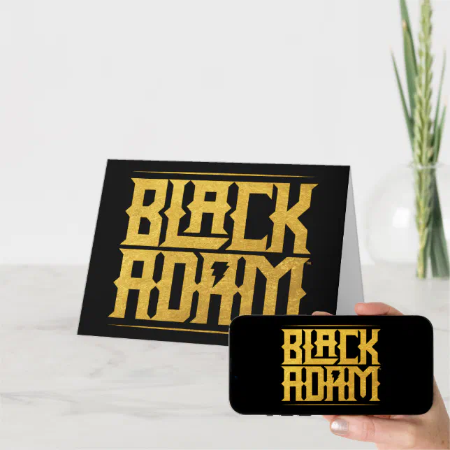 Black Adam Stacked Name Graphic Card | Zazzle