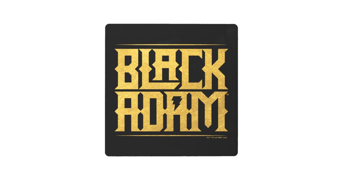 Black Adam Stacked Name Graphic Metal Print | Zazzle