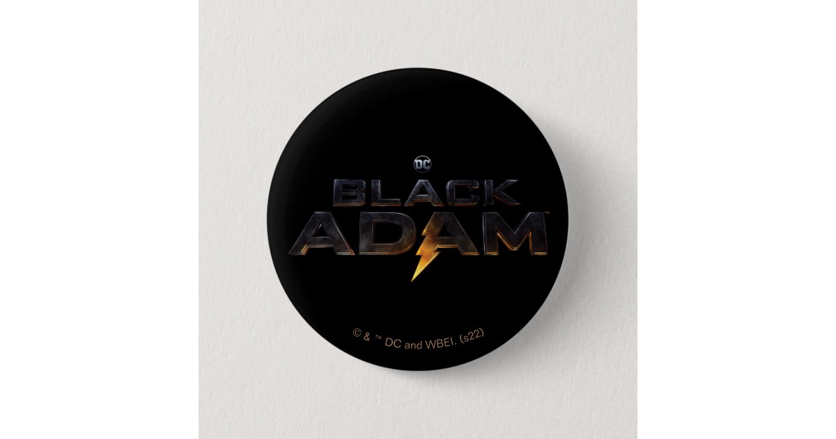 Black Adam Theatrical Logo Button | Zazzle
