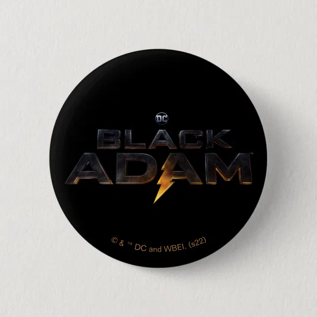 Black Adam Theatrical Logo Button | Zazzle