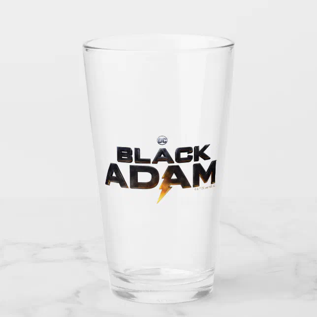 Black Adam Theatrical Logo Glass | Zazzle