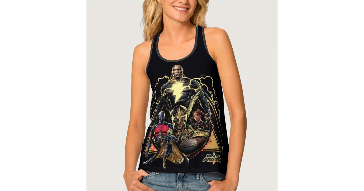 Black Adam Triangular Group Graphic Tank Top | Zazzle