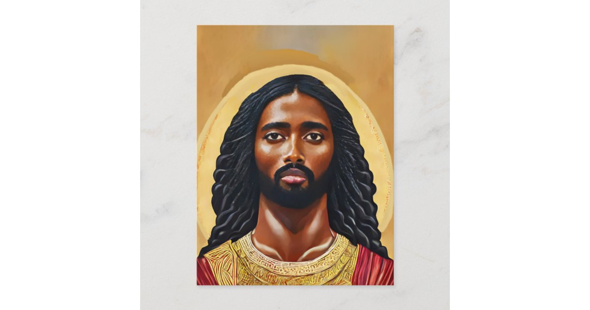 Black African Jesus Christ man Religious Art Postcard | Zazzle