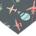 Black Airplane and Aviation Pattern Short Table Runner | Zazzle