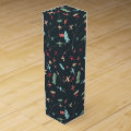 Black Airplane and Aviation Pattern Wine Box | Zazzle