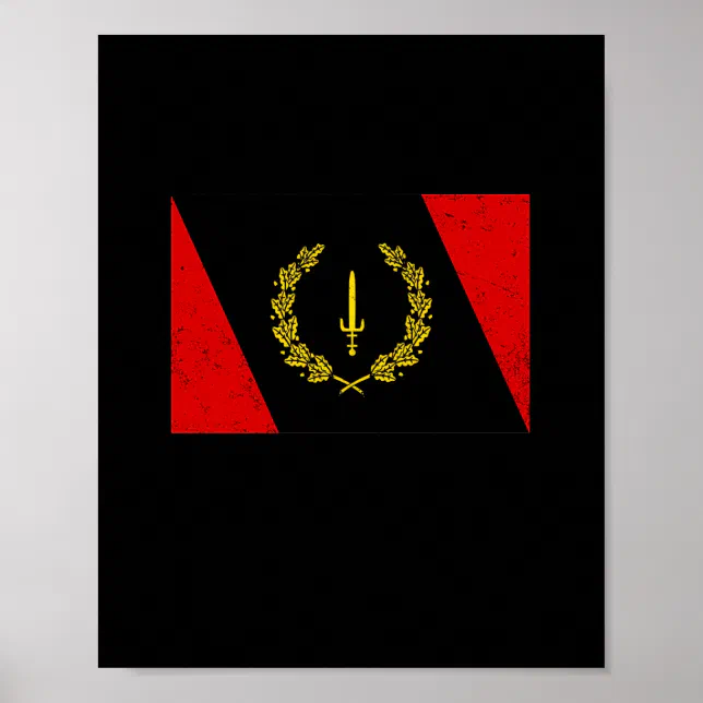 Black American Heritage Flag 1967 African American Poster | Zazzle