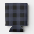 Black and Blue Buffalo Plaid Can Cooler | Zazzle