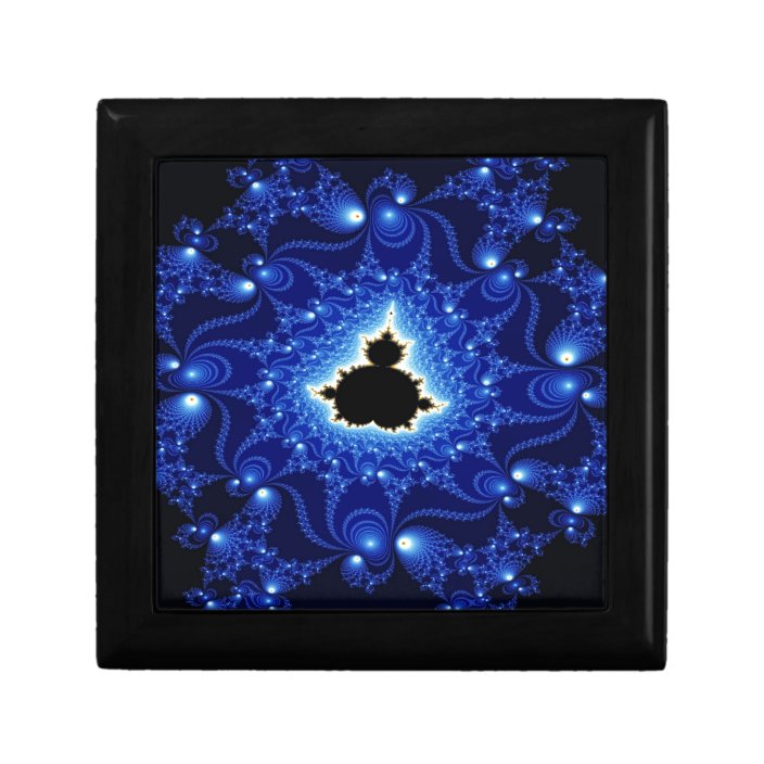 Black and Blue Mandelbrot Fractal Gift Box | Zazzle.com