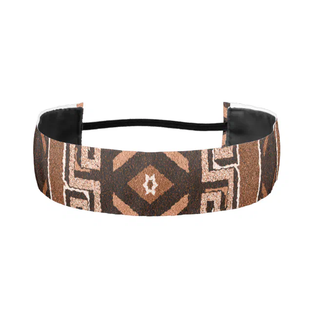 Black And Brown Tribal Aztec Pattern Headband | Zazzle