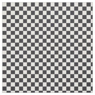 Black and White Checkerboard Pattern Fabric | Zazzle