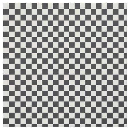 Black and White Checkerboard Pattern Fabric | Zazzle