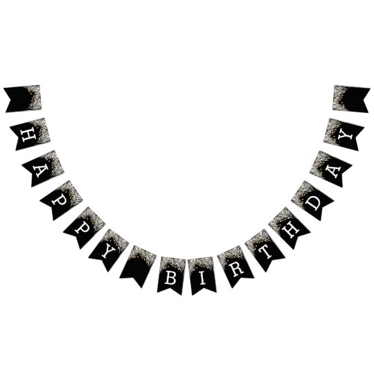 Black and Gold 50th Birthday Bunting Flags | Zazzle.com