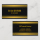 Black and Gold Bar Borders Horizontal Accountant Business Card | Zazzle