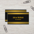 Black and Gold Bar Borders Horizontal Accountant Business Card | Zazzle
