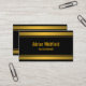 Black and Gold Bar Borders Horizontal Accountant Business Card | Zazzle