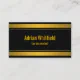 Black and Gold Bar Borders Horizontal Accountant Business Card | Zazzle