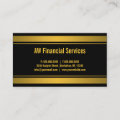 Black and Gold Bar Borders Vertical Accountant Business Card | Zazzle