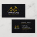 Black and Gold Building Home Tools Business Cards | Zazzle