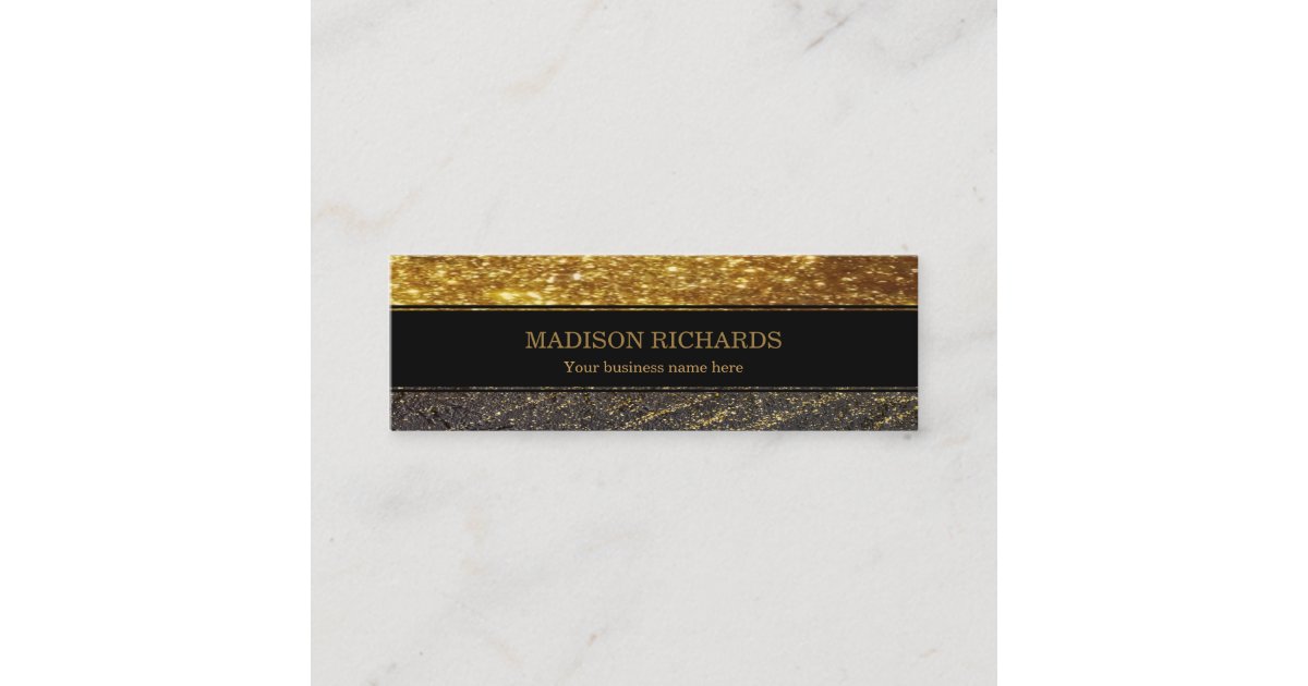 Black and gold calling card | Zazzle