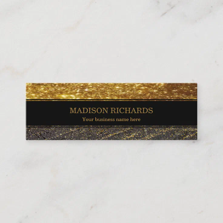 Black and gold calling card | Zazzle