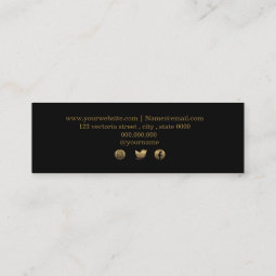 Black and gold calling card | Zazzle