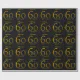 Black And Gold Confetti 60th Birthday Wrapping Paper | Zazzle