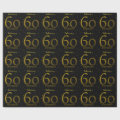Black And Gold Confetti 60th Birthday Wrapping Paper | Zazzle