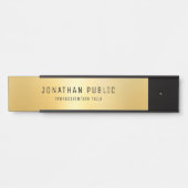 Black And Gold Glamorous Modern Template Door Sign | Zazzle