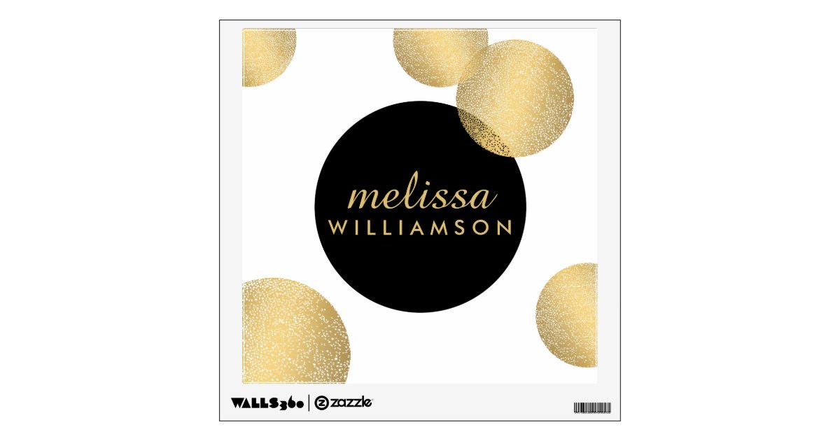 Black and Gold Glamour and Beauty Wall Decal | Zazzle
