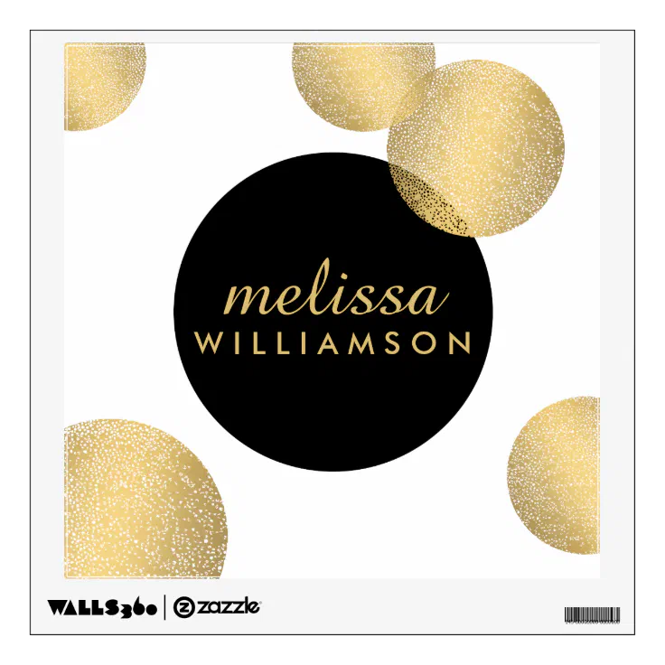 Black and Gold Glamour and Beauty Wall Decal | Zazzle