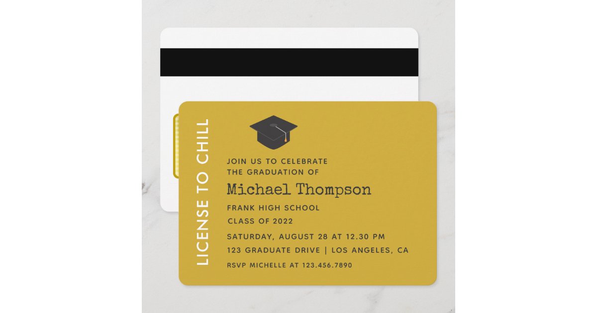 Black and Gold Graduation Party VIP Pass Invitation | Zazzle